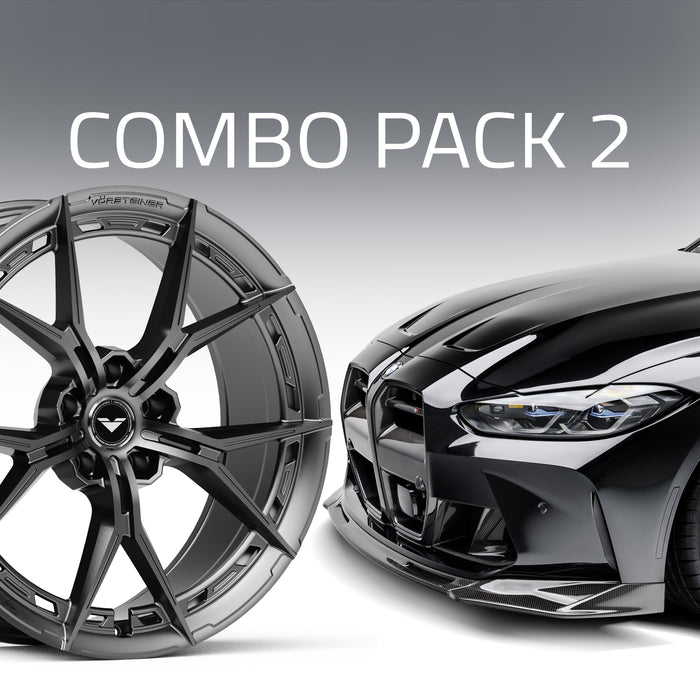 BMW G8X M4 Combo 2: Front Spoiler, Front Grille, Rear Diffuser (M4 Only ...