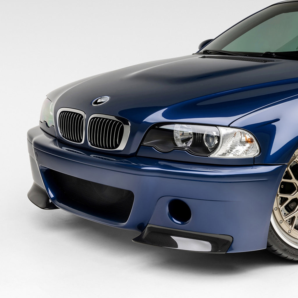 BMW E46 M3 V-CSL 2-Piece Aero Front Bumper Splitters (Replacement of ...