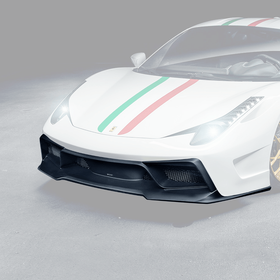 Ferrari 458 Italia VX Carbon Fiber Front Bumper w/ Front Spoiler ...