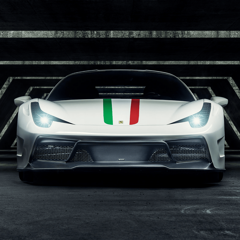 Ferrari 458 Italia VX Carbon Fiber Front Bumper w/ Front Spoiler ...